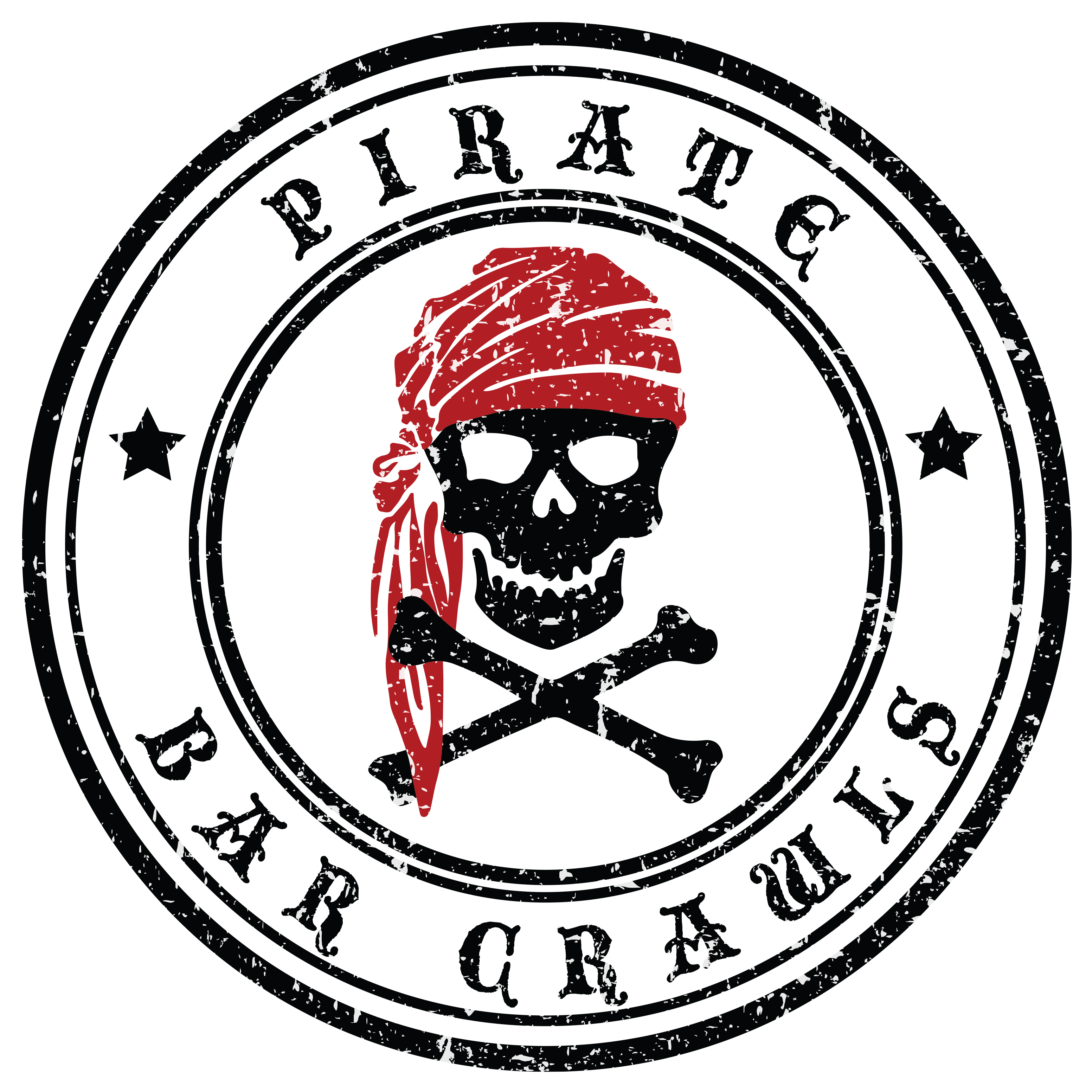Pirate Bar Crawls Logo – art from scratch