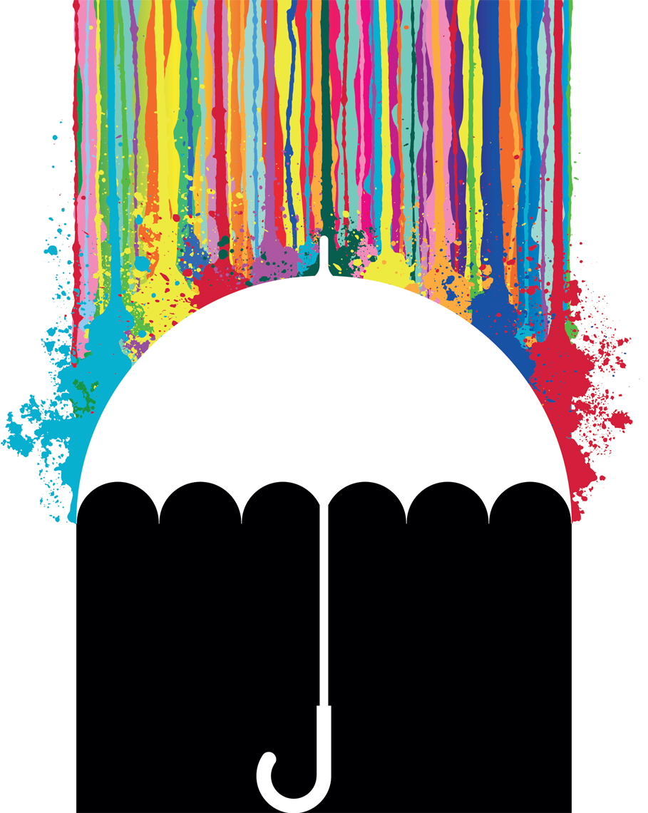 Rainbow Rain – art from scratch